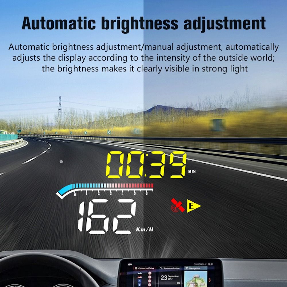 DFx M17 HUD Speedometer Dual System OBD2 And GPS (via USB), Car ...