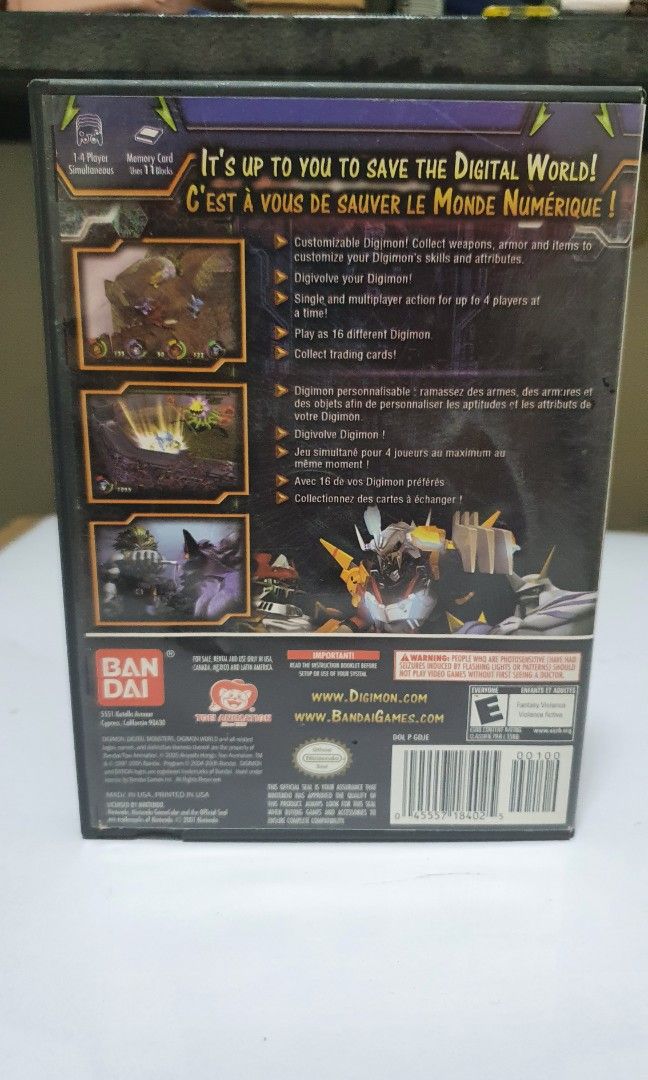 Digimon 4 (NTSC- U/C region, For The Nintendo Wii and Gamecube), Video ...