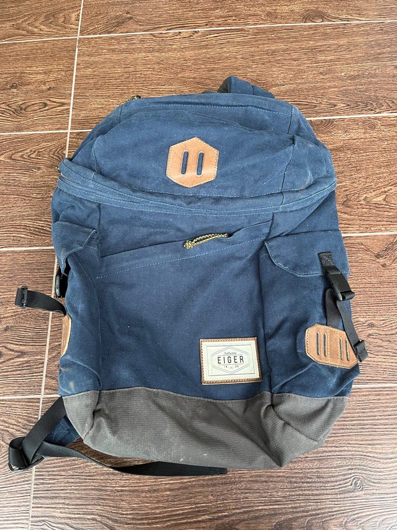 EIGER NAVY BACKPACK, Men's Fashion, Bags, Backpacks on Carousell