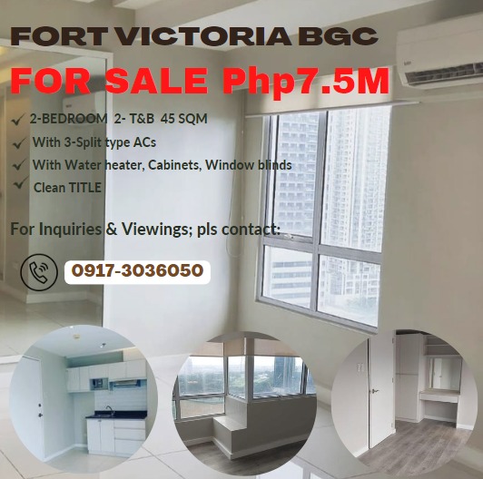Fort Victoria for sale 2BR BGC 5th Avenue Taguig NEW RUSH, Property ...