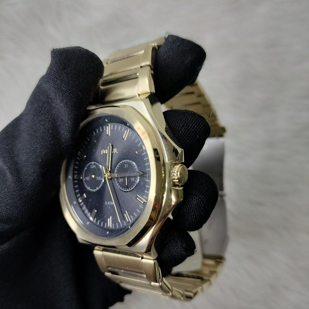 FOSSIL EVANSTON MULTIFUNCTION GOLD TONE STAINLESS(BQ2611), Women's ...