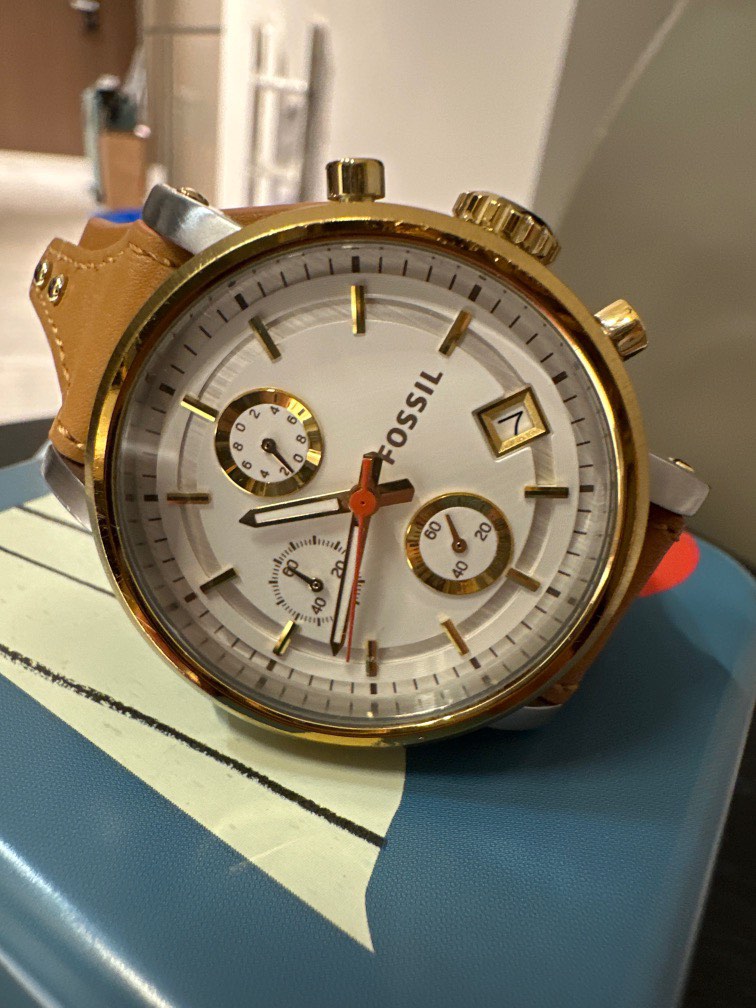 Fossil Ladies Original Boyfriend Chronograph, Luxury, Watches on Carousell