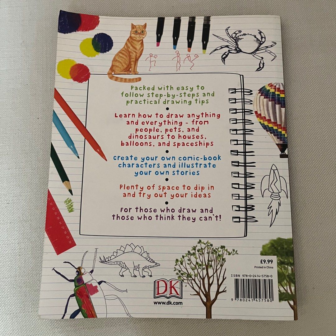 [free normal mail] DK book on how to draw Lightly flipped. Good ...