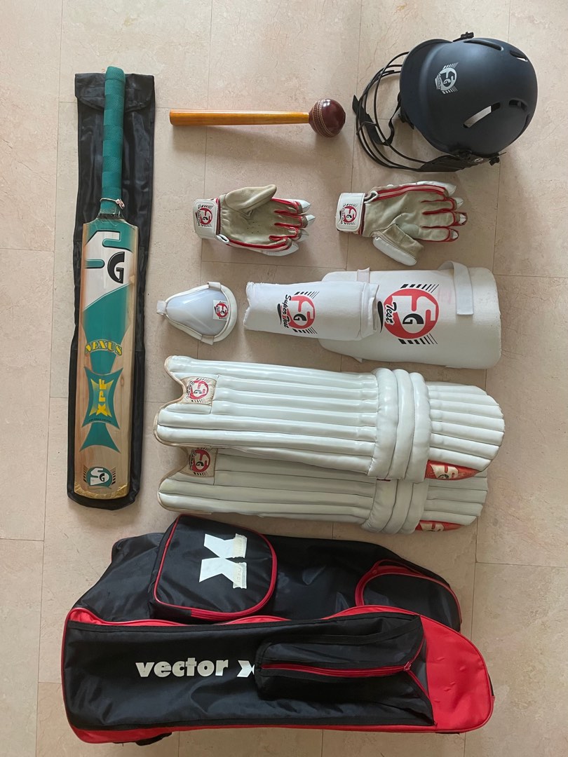 FULL CRICKET SET BAT HELMET GUARDS, Sports Equipment, Sports & Games ...