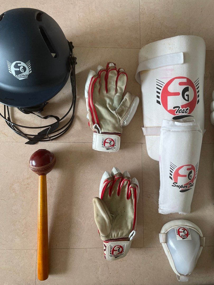 FULL CRICKET SET BAT HELMET GUARDS, Sports Equipment, Sports & Games ...
