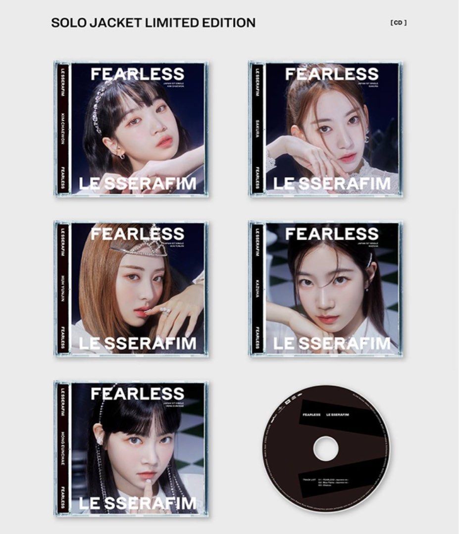 [SECURED] le sserafim japan 1st single - fearless - solo jacket version with weverse global pob ...