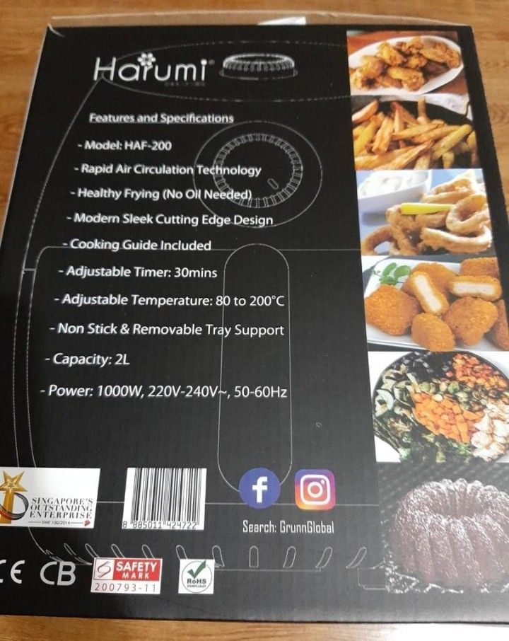 Harumi Air Fryer, Furniture & Home Living, Kitchenware & Tableware ...