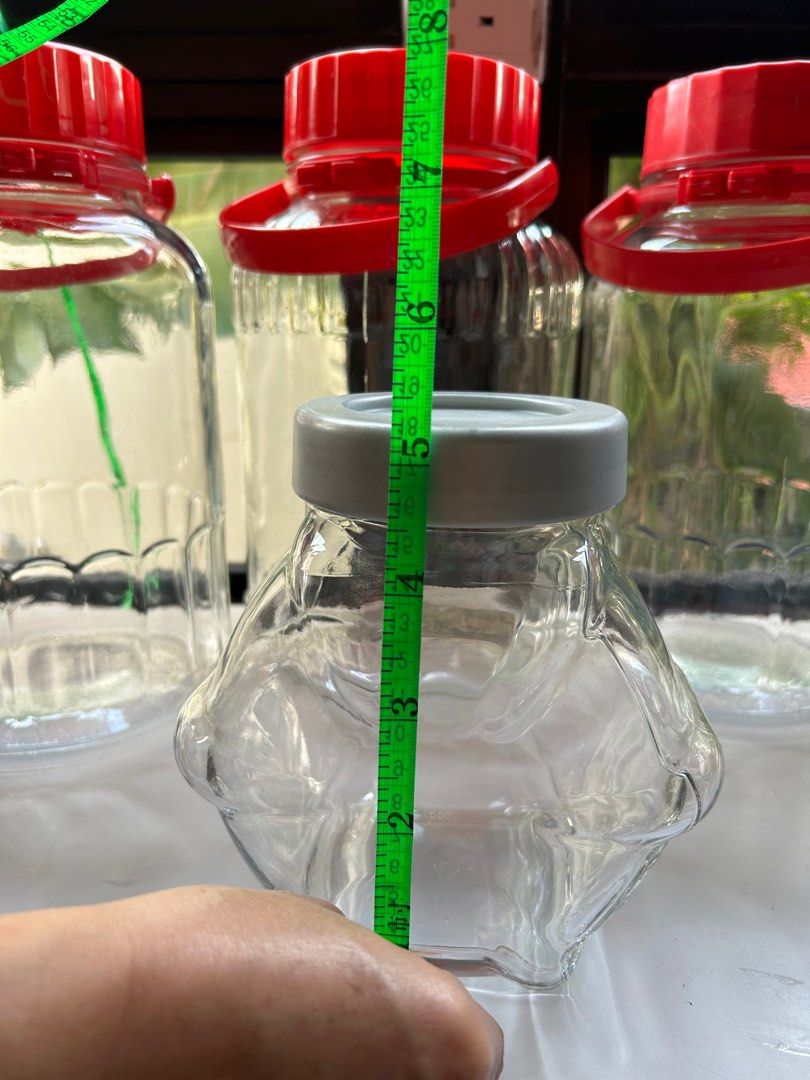 Heavy Duty Glass Jars with lid and handle, Furniture & Home Living ...