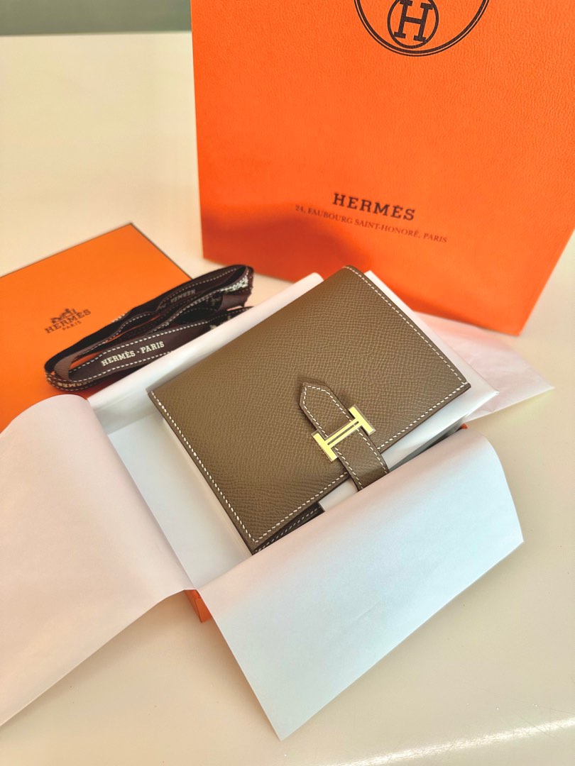 Hermes Bearn Compact Wallet, Luxury, Bags & Wallets on Carousell