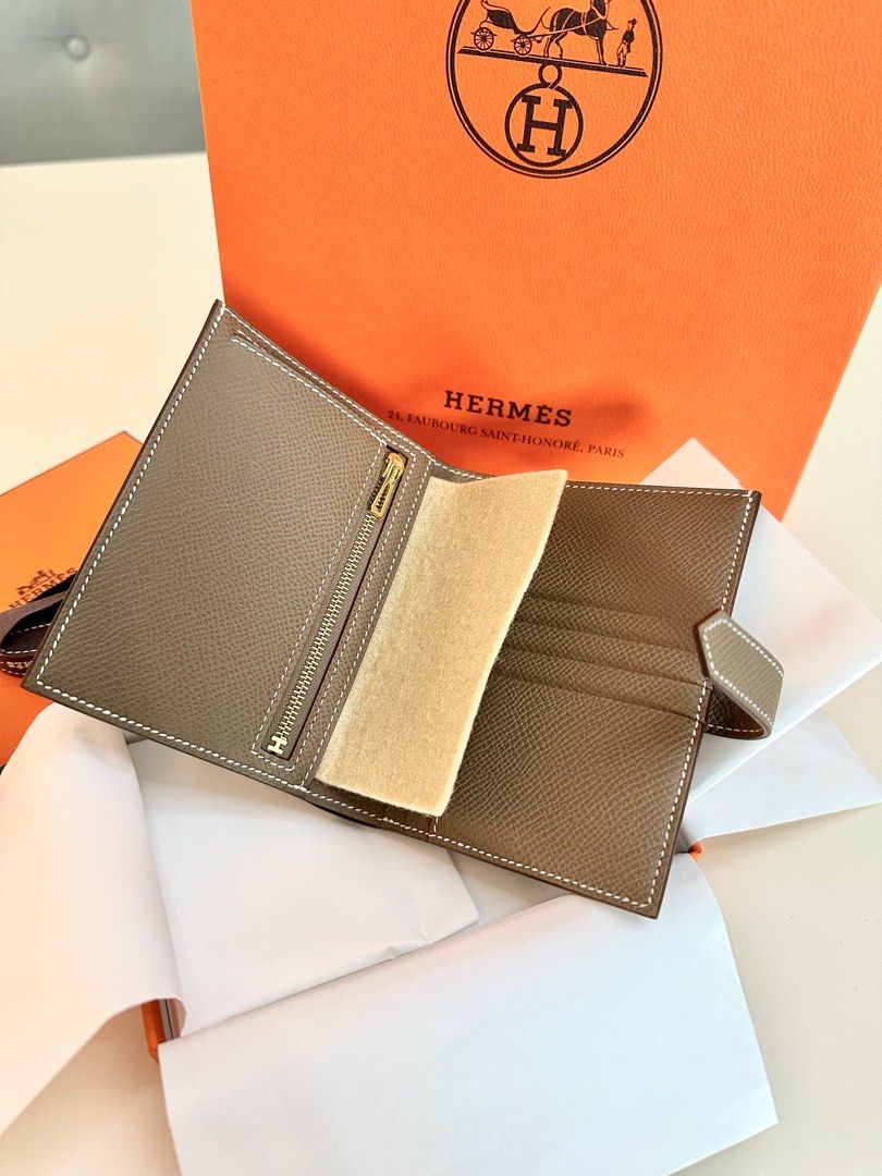 Hermes Bearn Compact Wallet, Luxury, Bags & Wallets on Carousell