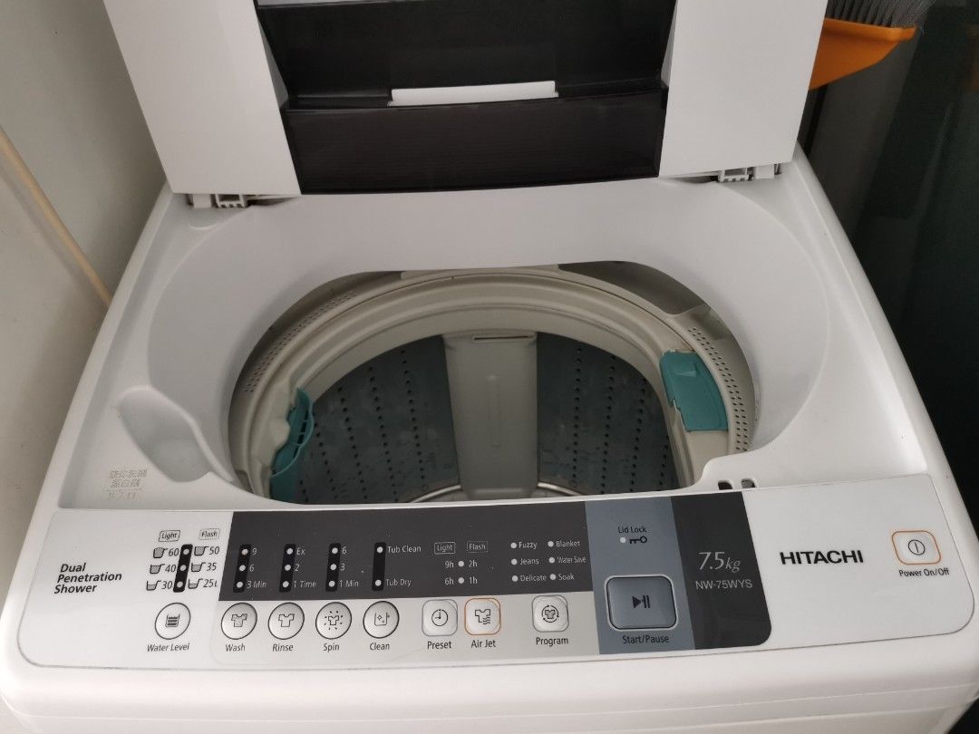 hitachi 7.5kg top load washing machine, TV & Home Appliances, Washing ...