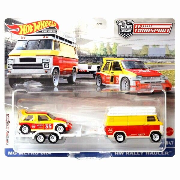 Hot Wheels Premium Team Transport MG Metro 6R4 And HW Rally Hauler #47 ...