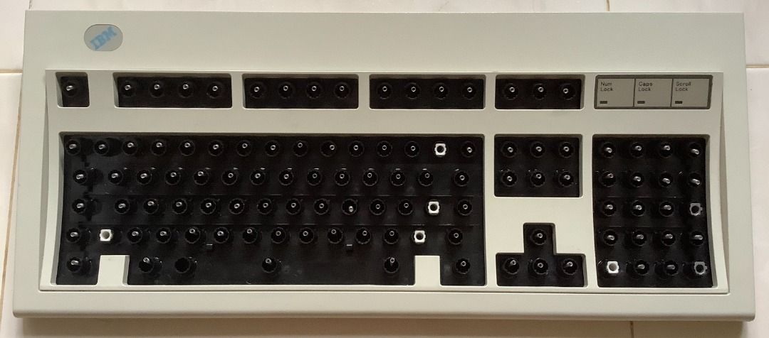 IBM Model M Blue Badge 1994 with PS/2 and USB cables, Computers & Tech ...