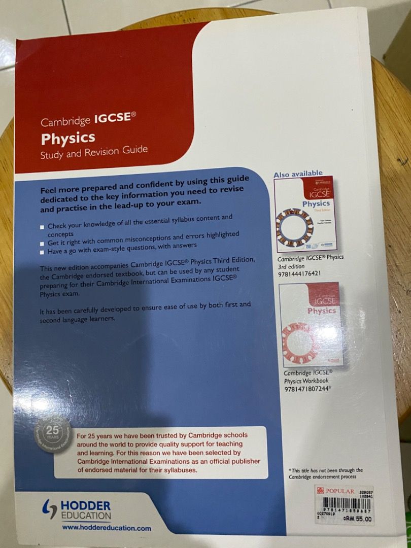 IGcse Cambridge Physics Study and revision guide, Hobbies & Toys, Books ...