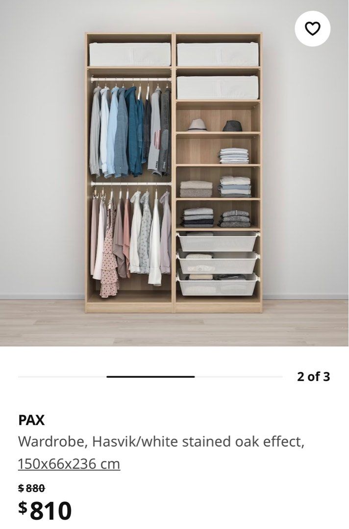 Ikea PAX Wardrobe, Furniture & Home Living, Furniture, Other Home ...