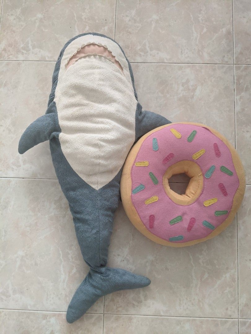 Ikea Shark and Typo Donut Plush Plushie, Hobbies & Toys, Toys & Games ...