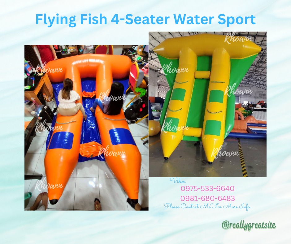 Inflatable Flying Fish 4-Seaster Water Sport Equipment, Sports ...