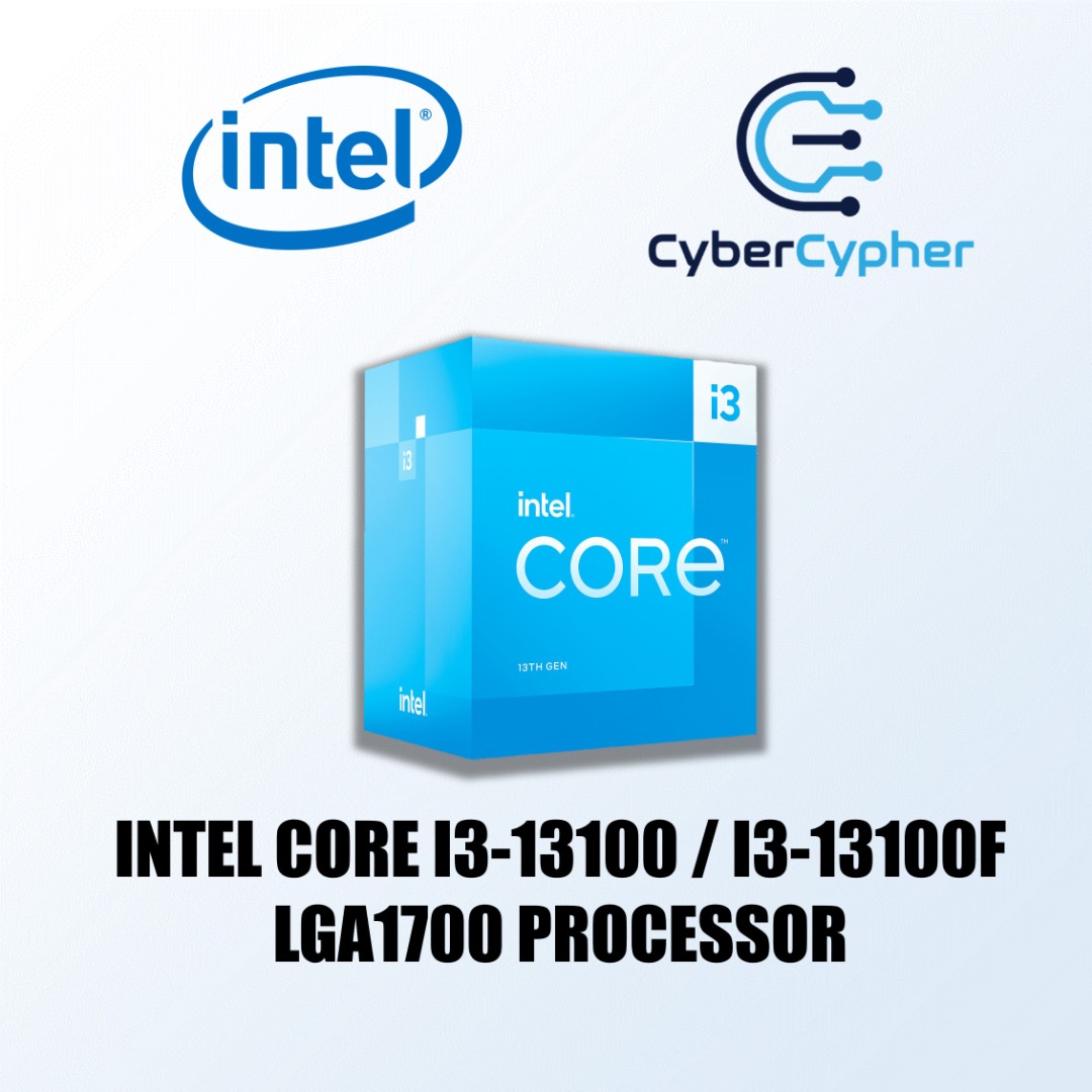 Intel Core i3-13100 / i3-13100F LGA1700 CPU Processor, Computers & Tech, Parts & Accessories ...