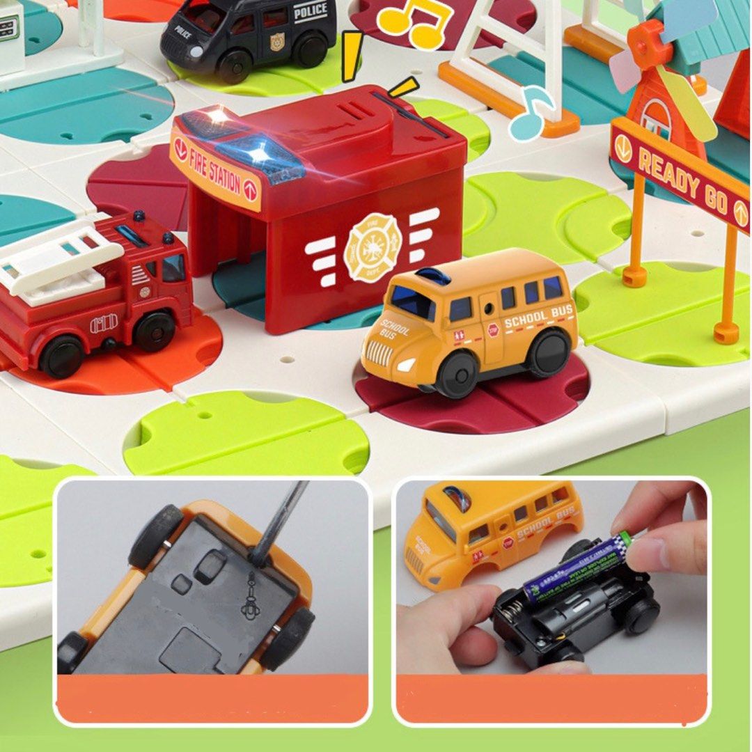 Interactive Car Track City 城市軌道遊戲套裝 Music Light Electric , 兒童＆孕婦用品, 嬰兒 ...