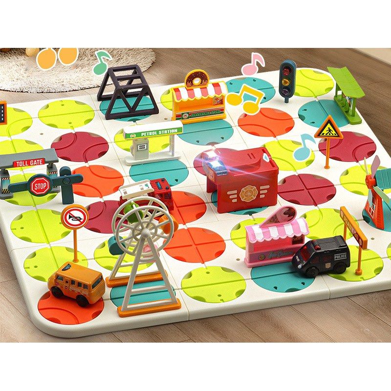 Interactive Car Track City 城市軌道遊戲套裝 Music Light Electric , 兒童＆孕婦用品, 嬰兒 ...
