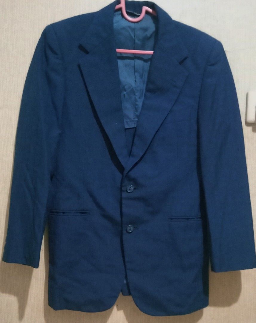 Jas pria biru navy/Dongker motif kotak, Fesyen Pria, Pakaian , Baju ...