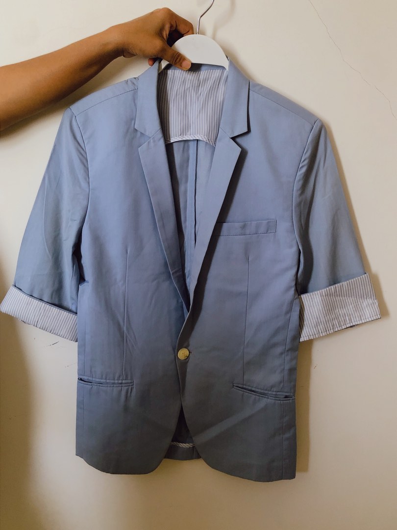 jas tangan pendek, Men's Fashion, Men's Clothes, Outerwear on Carousell