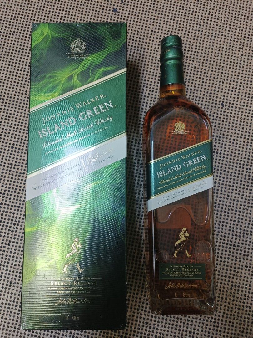 Johnnie Walker Island Green 1L, Food & Drinks, Alcoholic Beverages on ...