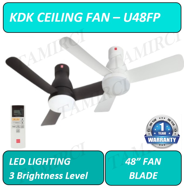 KDK U48FP CEILING FAN with LED/ 120cm (48 inch), Furniture & Home ...