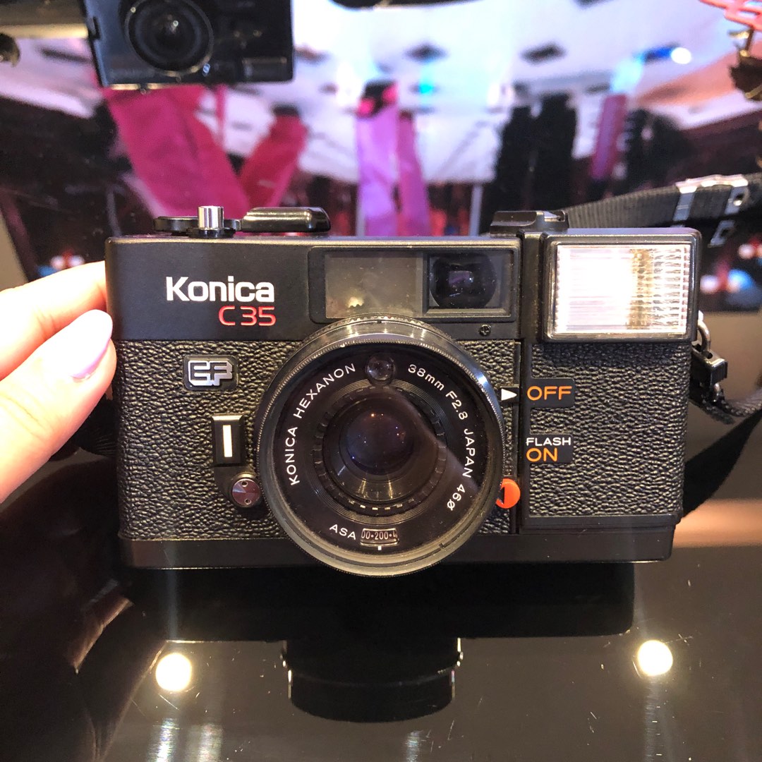 KONICA C35 EF FILM CAMERA, Photography, Cameras on Carousell
