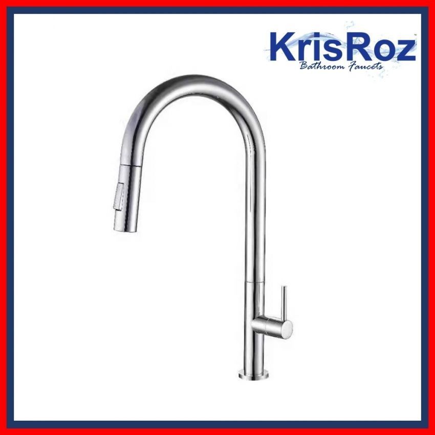 KRISROZ 811-CP PULL OUT SINK TAP CHROME (COLD ONLY), Furniture & Home Living, Bathroom & Kitchen ...