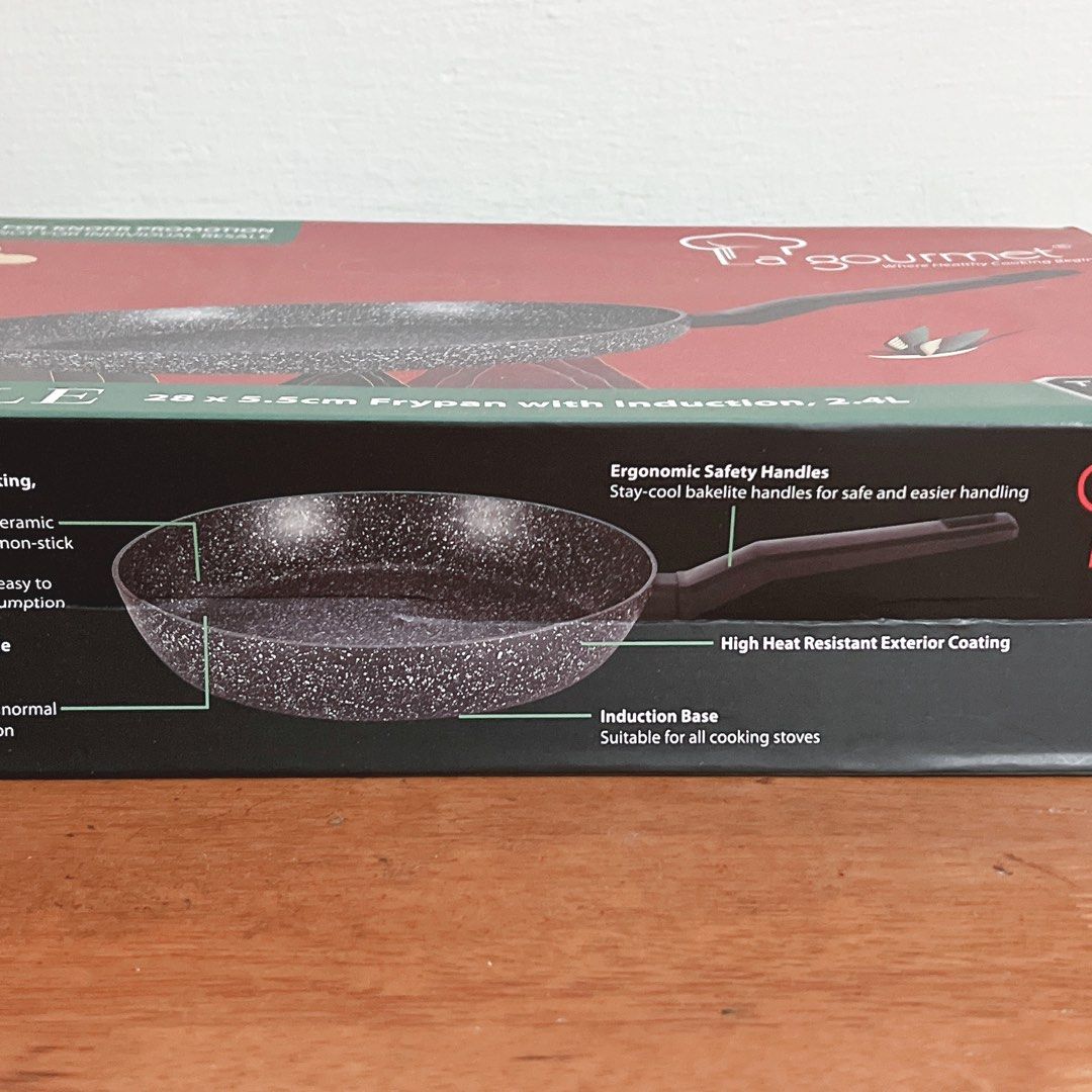 La Gourmet Marble Frypan with Induction, 2.4L, Furniture & Home Living ...