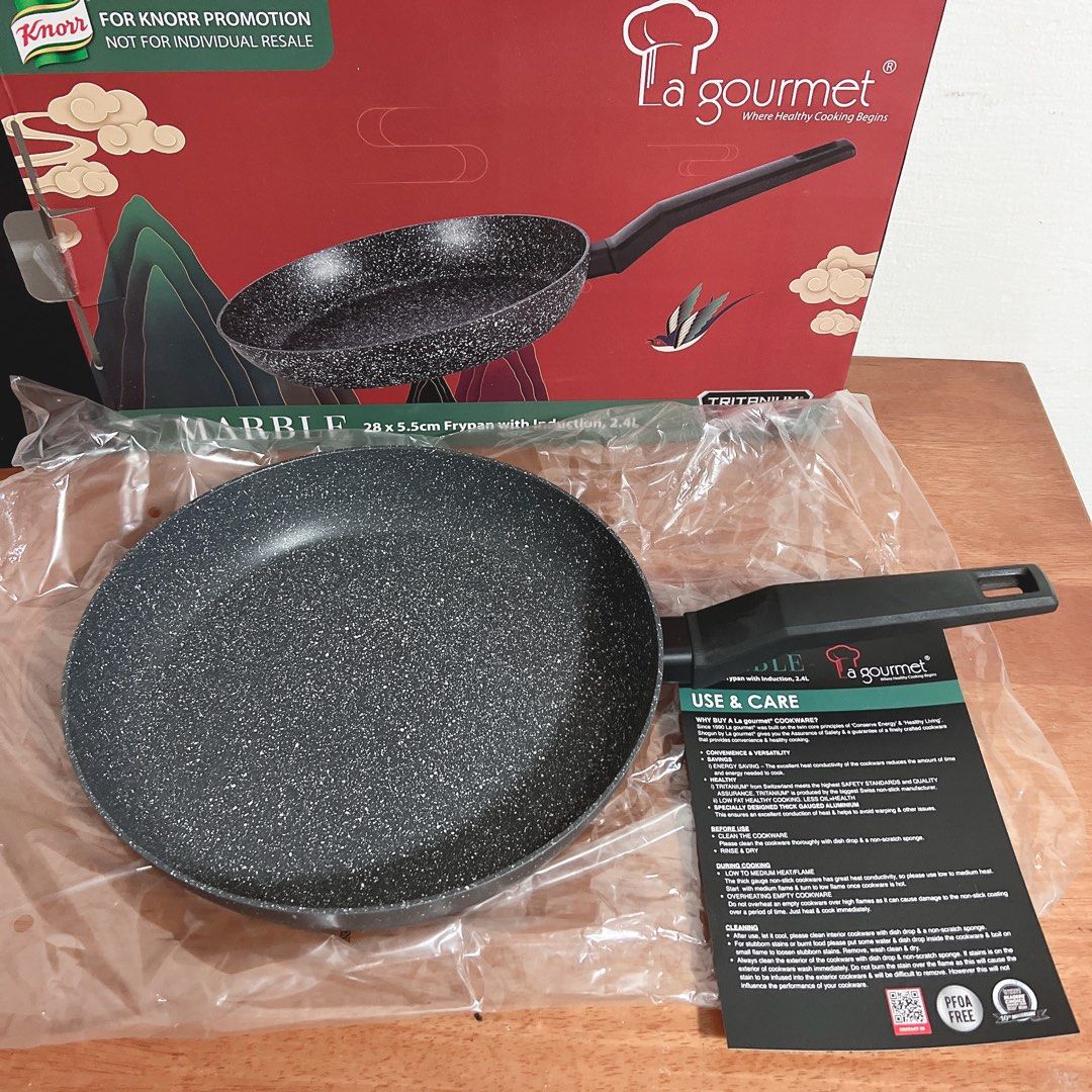 La Gourmet Marble Frypan with Induction, 2.4L, Furniture & Home Living ...