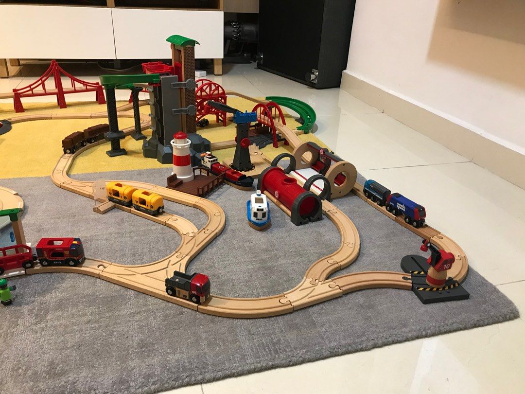 Large brio wooden train set worth over $1,000 when new, Hobbies & Toys ...