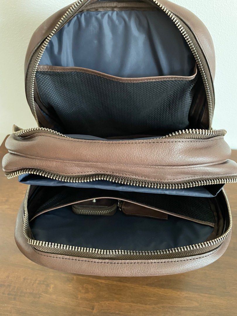 Leather Backpack - never used, Men's Fashion, Bags, Backpacks on Carousell