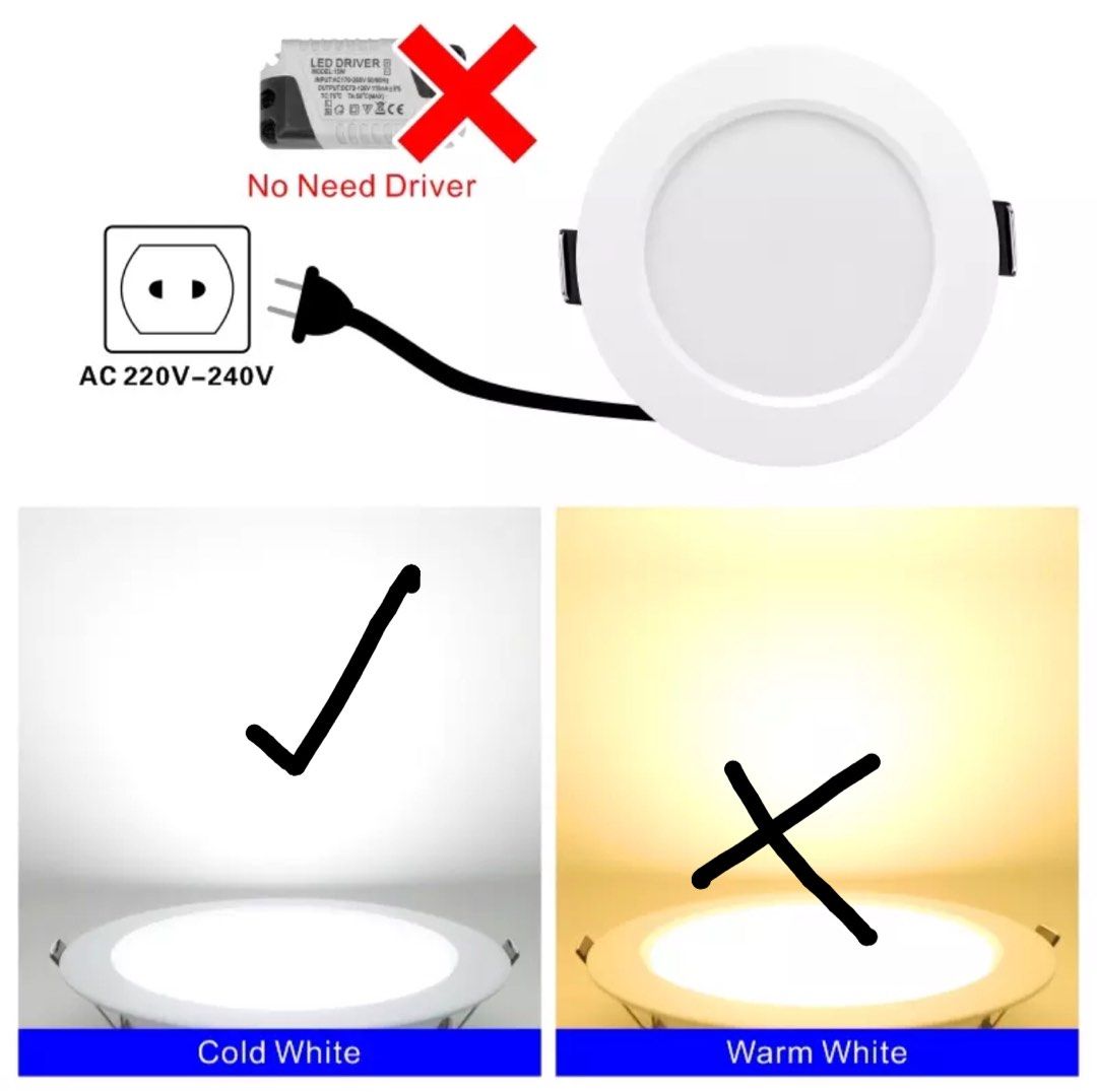 Led Downlight 18W AC185- 220V Recessed Ceiling Light 3 inch Round Led ...