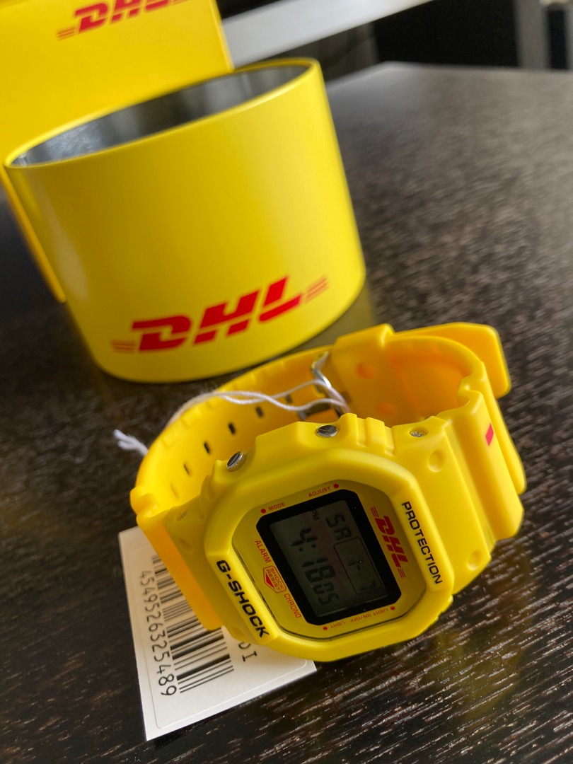 Limited Edition Casio G-Shock X DHL Collaboration DW-5600DHL22-9, DHL ...