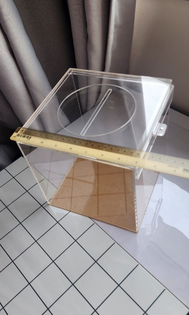 Acrylic Lucky draw Box / Voting box / Display box with free lock and ...