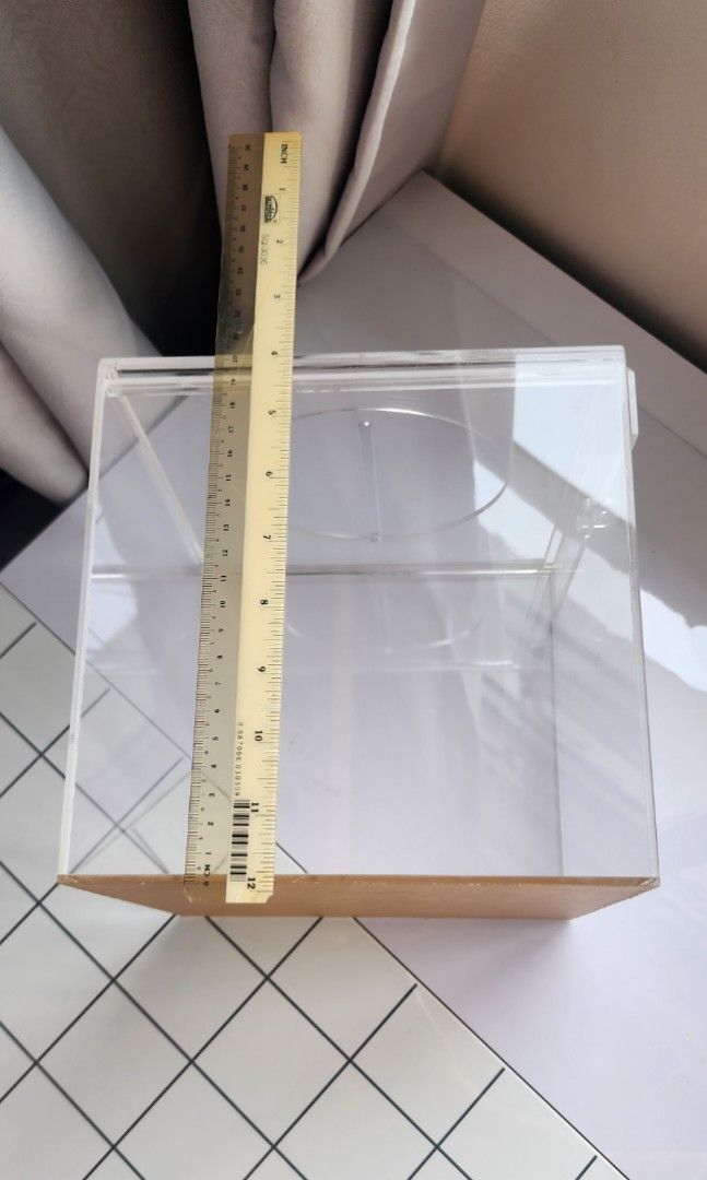 Acrylic Lucky draw Box / Voting box / Display box with free lock and ...