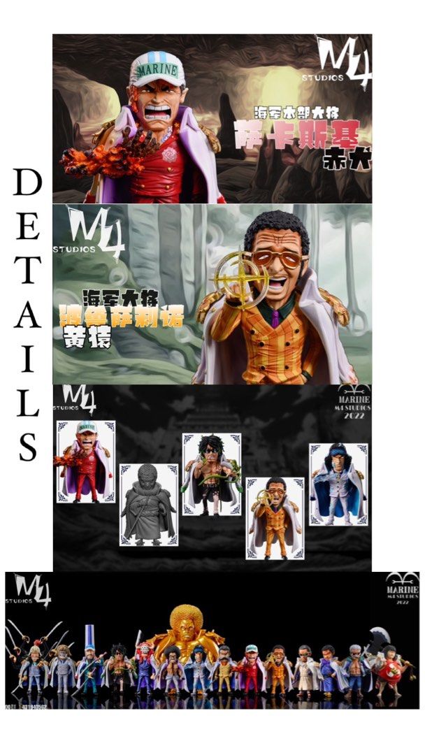 M4 Studio - WCF Marine Series 09 - Akainu & Borsalino, Hobbies & Toys, Toys & Games on Carousell