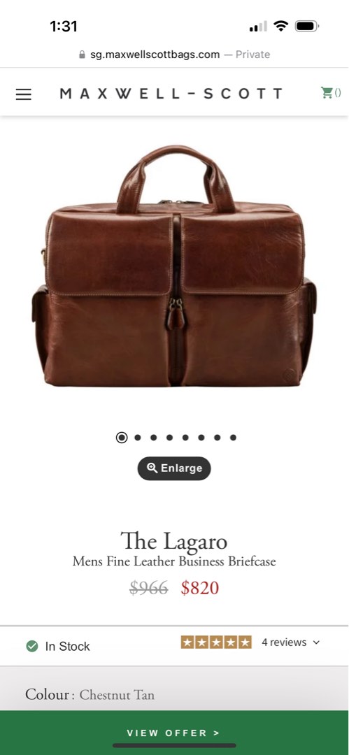 Maxwell & Scott Briefcase, Men's Fashion, Bags, Briefcases on Carousell