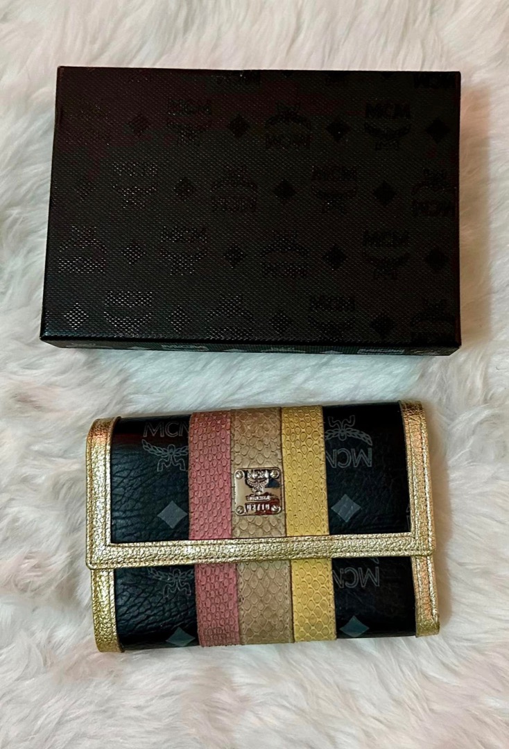 MCM wallet with box!!!, Luxury, Bags & Wallets on Carousell