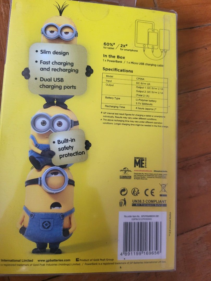 Minion Powerbank Charger, Computers & Tech, Parts & Accessories ...