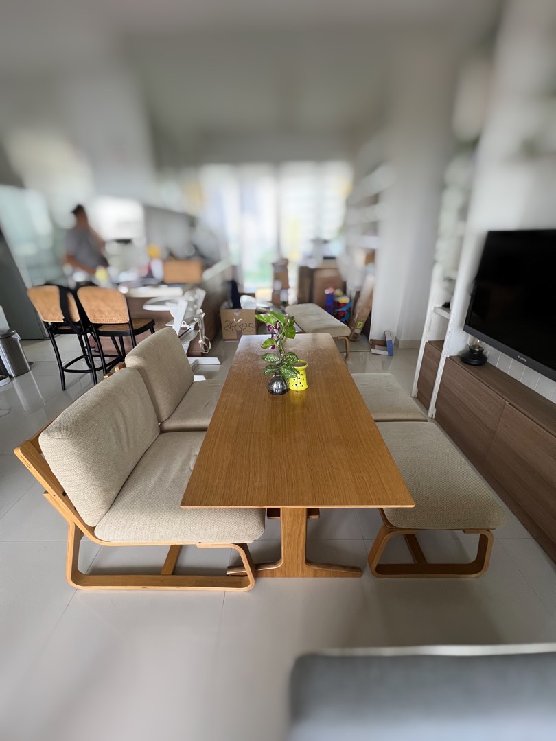 MUJI Dining Table and Chair Set, Furniture & Home Living, Furniture ...