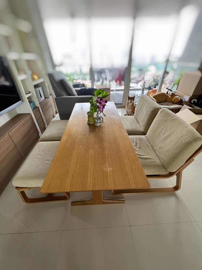 MUJI Dining Table and Chair Set, Furniture & Home Living, Furniture ...