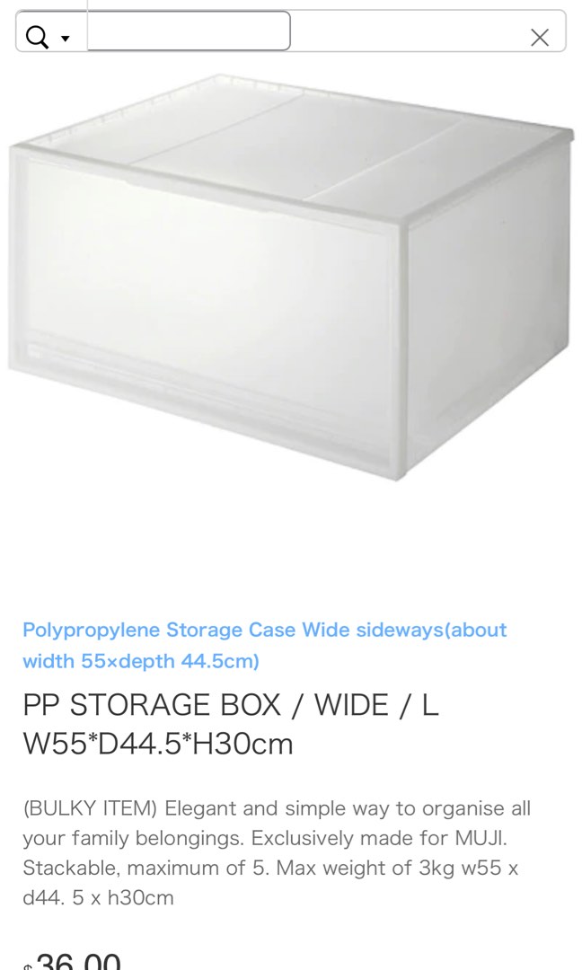 Muji Storage container, Furniture & Home Living, Furniture, Shelves ...