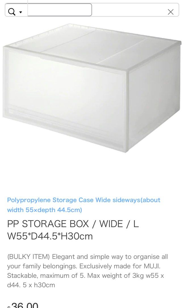 Muji Storage container, Furniture & Home Living, Furniture, Shelves ...