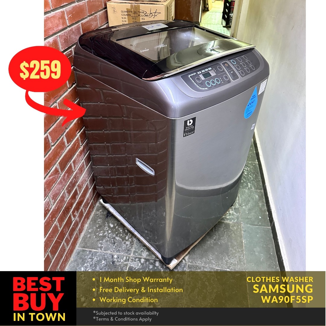 MUST BUY! SAMSUNG 9KG Full-Auto Top Load Washing Machine WA90F5S9 ...