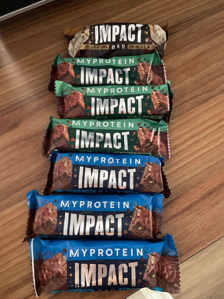 Myprotein Impact protein bar bundle , Health & Nutrition, Health ...