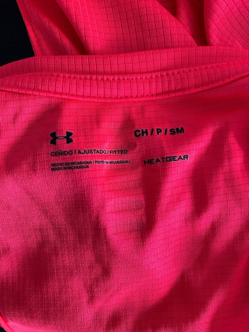 Neon pink dry fit underarmour singlet, Men's Fashion, Activewear on ...