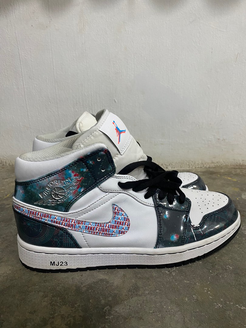 Nike air jordan 1 mid take flight second bekas, Fesyen Pria, Sepatu ...